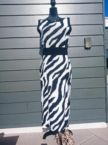 A-Zebra Striped Copped Knit Tank Two Set – Sese Fabtik